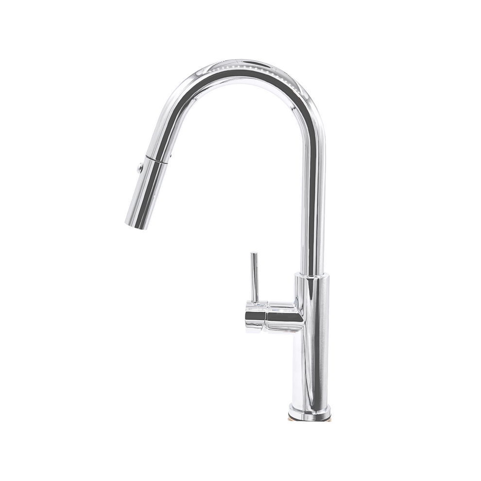 Kitchen Round Gooseneck Mixer Chrome – UltimateSpace